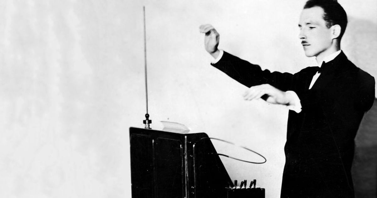 Leon Theremin: playing his own instrument - 4:3